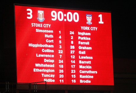 Scoreboard End Game Shows That Stoke Editorial Stock Photo - Stock ...