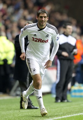 Swansea City Striker Danny Graham Celebrates Editorial Stock Photo ...