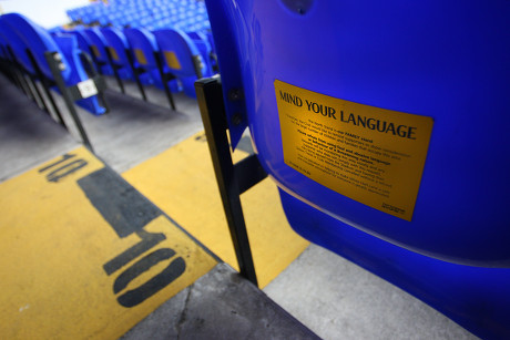 Language Advisory Stickers On Seating White Editorial Stock Photo ...