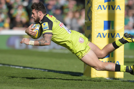 Leicesters Adam Thompstone Scores His Sides Editorial Stock Photo ...