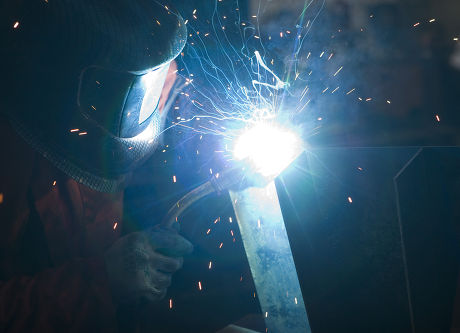 Employee Offshore Waterman Welds Two Pieces Editorial Stock Photo ...
