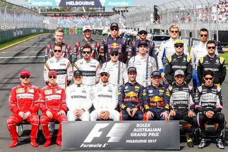 F1 Drivers Group Photo On Sunday Editorial Stock Photo - Stock Image ...