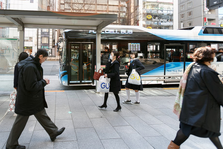Hydrogen Fuel Cell Bus Seen Ginza Editorial Stock Photo - Stock Image ...