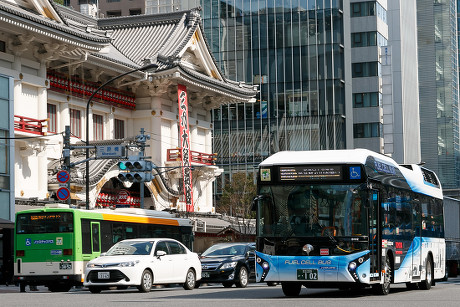 Hydrogen Fuel Cell Bus Seen Tokyo Editorial Stock Photo - Stock Image ...