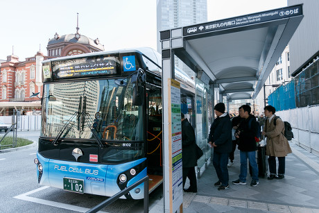 Hydrogen Fuel Cell Bus Seen Ginza Editorial Stock Photo - Stock Image ...