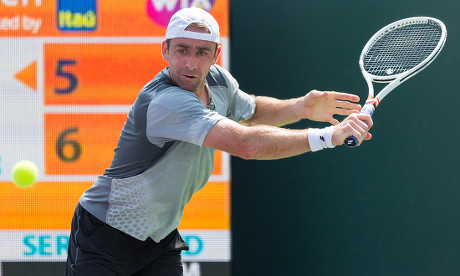 Benjamin Becker Germany Plays Backhand Against Editorial Stock Photo ...