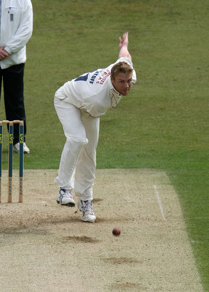 Andrew Flintoff Lancashire Bowling On First Editorial Stock Photo ...