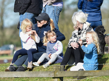 Autumn Phillips Savannah Isla Phillips Watching Editorial Stock Photo ...
