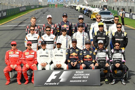 Drivers Pose Start Season Photograph Australian Editorial Stock Photo ...