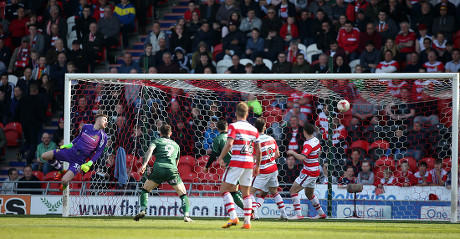Doncaster Rovers Goalkeeper Ian Lawlor Beaten Editorial Stock Photo ...