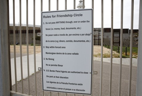 Sign Seen On Friendship Fence Between Editorial Stock Photo - Stock ...