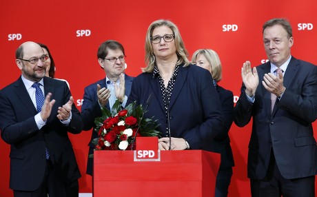 Anke Rehlinger Martin Schulz Thomas Oppermann Editorial Stock Photo ...
