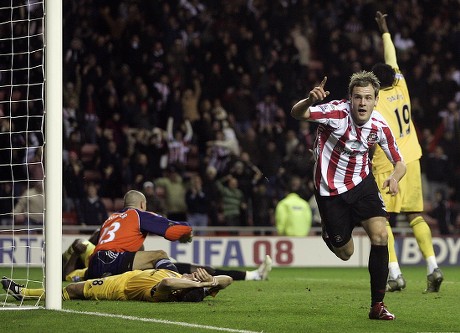 Anthony Stokes Sunderland Celebrates Scoring Winner Editorial Stock ...