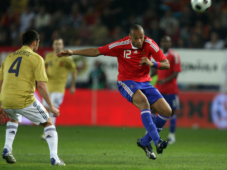 Carlos Marchena Spain Looks Thierry Henry Editorial Stock Photo - Stock ...