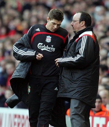 Liverpool Manager Rafa Benitez Behind Barnsley Editorial Stock Photo ...