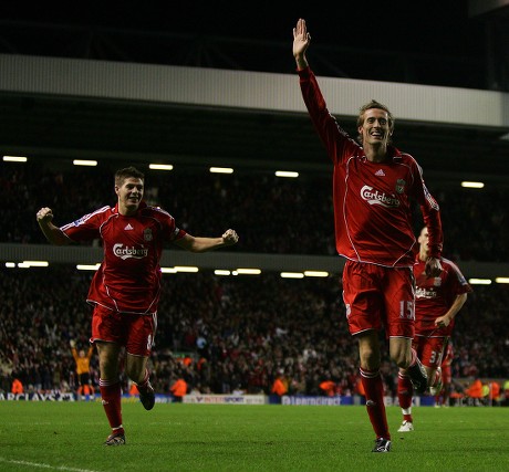 Liverpool Fans Display Fernando Torres Banner Editorial Stock Photo ...