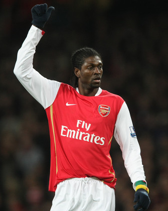 Emmanuel Adebayor Arsenal Celebreates Scoring Opening Editorial Stock ...