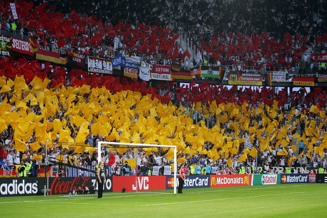 Germany Fans Wave Flags Behind Goal Editorial Stock Photo - Stock Image ...
