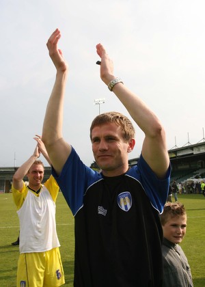 Colchester United Manager Phil Parkinson Celebrates Editorial Stock ...