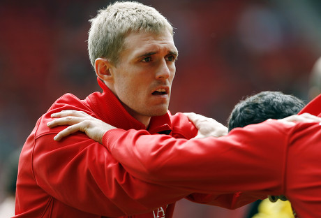 Darren Fletcher Manchester United During Pre Editorial Stock Photo ...