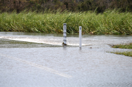 Flood Water Covers Road Near Proserpine Editorial Stock Photo - Stock ...