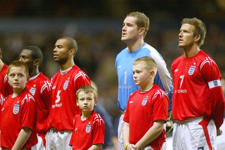 Englands David Beckham R Stands Team Editorial Stock Photo - Stock ...