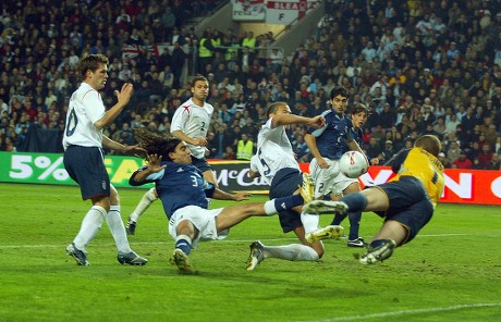 Ball Passes Englands Diving Goalkeeper Paul Editorial Stock Photo ...