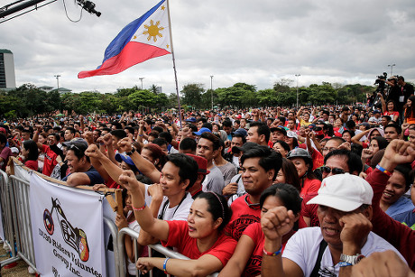 Filipino Supporters Philippine President Rodrigo Duterte - Foto de ...