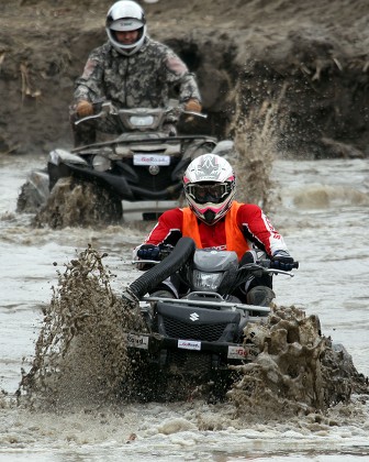 Allterrain Vehicle Atv Quad Drivers Try Editorial Stock Photo - Stock ...