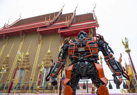 Large Statue Character Movie Transformers Stands Editorial Stock Photo ...