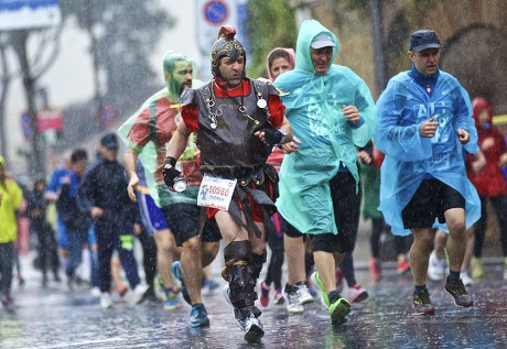 Runners Run Heavy Rain During 23rd Editorial Stock Photo - Stock Image ...