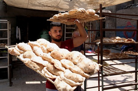 Egyptian Baker Carries Wood Rack Full Editorial Stock Photo - Stock ...