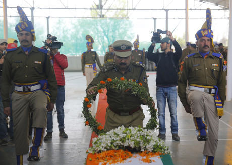 Senior Indian Security Force Officer Lays Editorial Stock Photo - Stock ...
