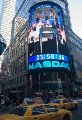 Nasdaq Market Site Times Square Editorial Stock Photo - Stock Image ...