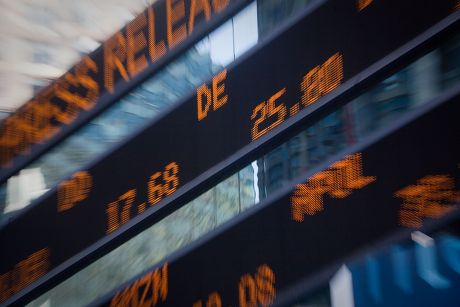 Morgan Stanley Stock Ticker Times Square Editorial Stock Photo - Stock ...