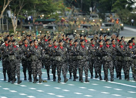 Filipino Soldiers Participate Parade During Army Editorial Stock Photo ...