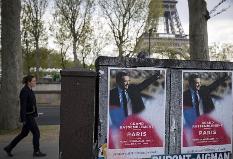 Campaign Posters 2017 French Presidential Election Editorial Stock ...