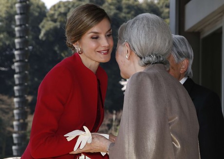 Spains Queen Letizia L Welcomed By Editorial Stock Photo - Stock Image ...