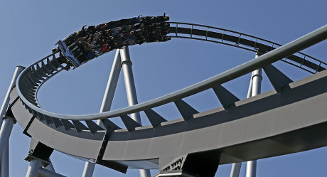 People Enjoy Ride Roller Coaster Silver Editorial Stock Photo - Stock ...