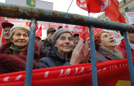Russian Communist Party rally, Moscow, Russian Federation - 08 Apr 2017 ...