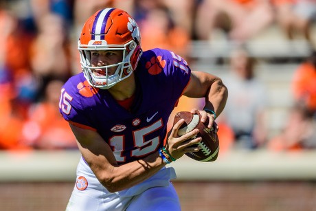 Clemson Qb Hunter Johnson 15 During Editorial Stock Photo - Stock Image ...
