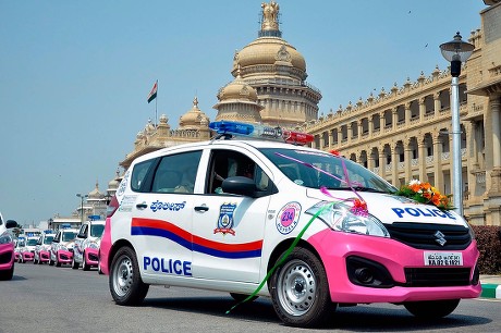 Indian Police Personnel Drive Pink Patrolling Editorial Stock Photo ...