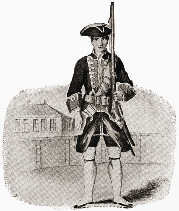 English Infantry Soldier 1750 Story England Editorial Stock Photo ...