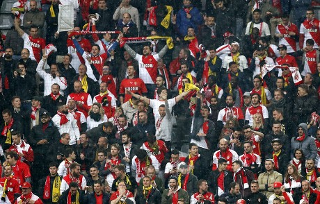 Monacos Supporters During Uefa Champions League Editorial Stock Photo ...