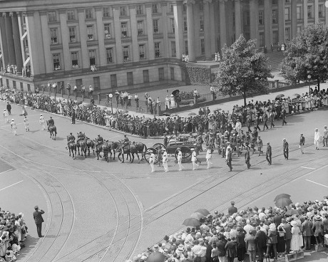 Us President Warren G Harding Funeral Editorial Stock Photo - Stock ...