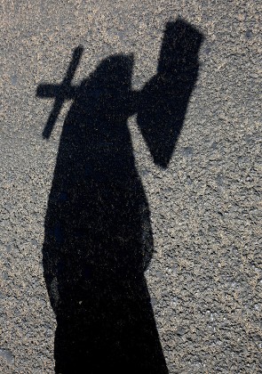 Christian Devotee Carrying Wodden Cross Casts Editorial Stock Photo ...