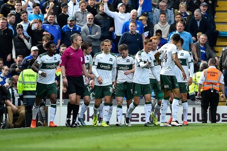 Plymouth Argyle Players Celebrate After Plymouth Editorial Stock Photo ...