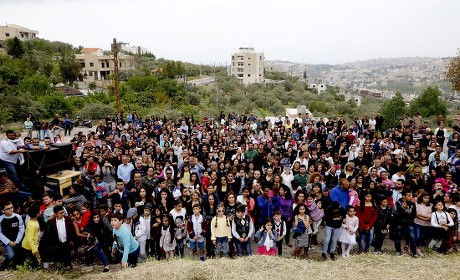 Lebanese Christians Families Attand Performance Reenactment Editorial ...