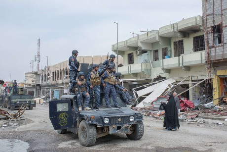 Iraqi Federal Policemen On Their Humvee Editorial Stock Photo - Stock ...