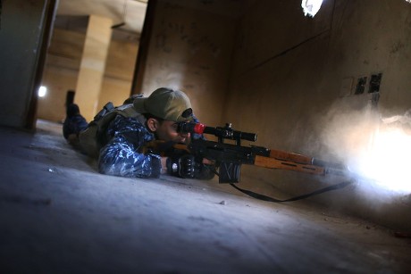 Iraq Federal Police Sniper Fireing Isis Editorial Stock Photo - Stock ...